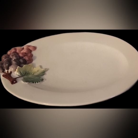 Vintage | Dining | San Marco Made In Italy Grapes Oval Plate | Poshmark